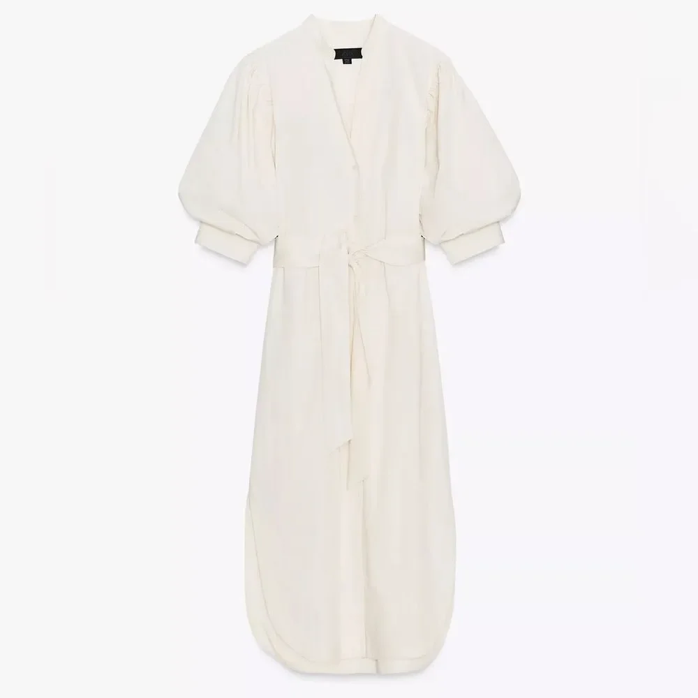 Zara | Dresses | Zarazw Collection Balloon Sleeve Shirt Dress | Poshmark